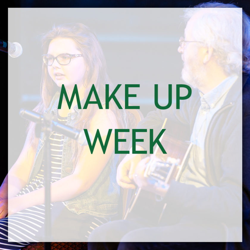 Make Up Week for Summer Term - Center for Irish Music